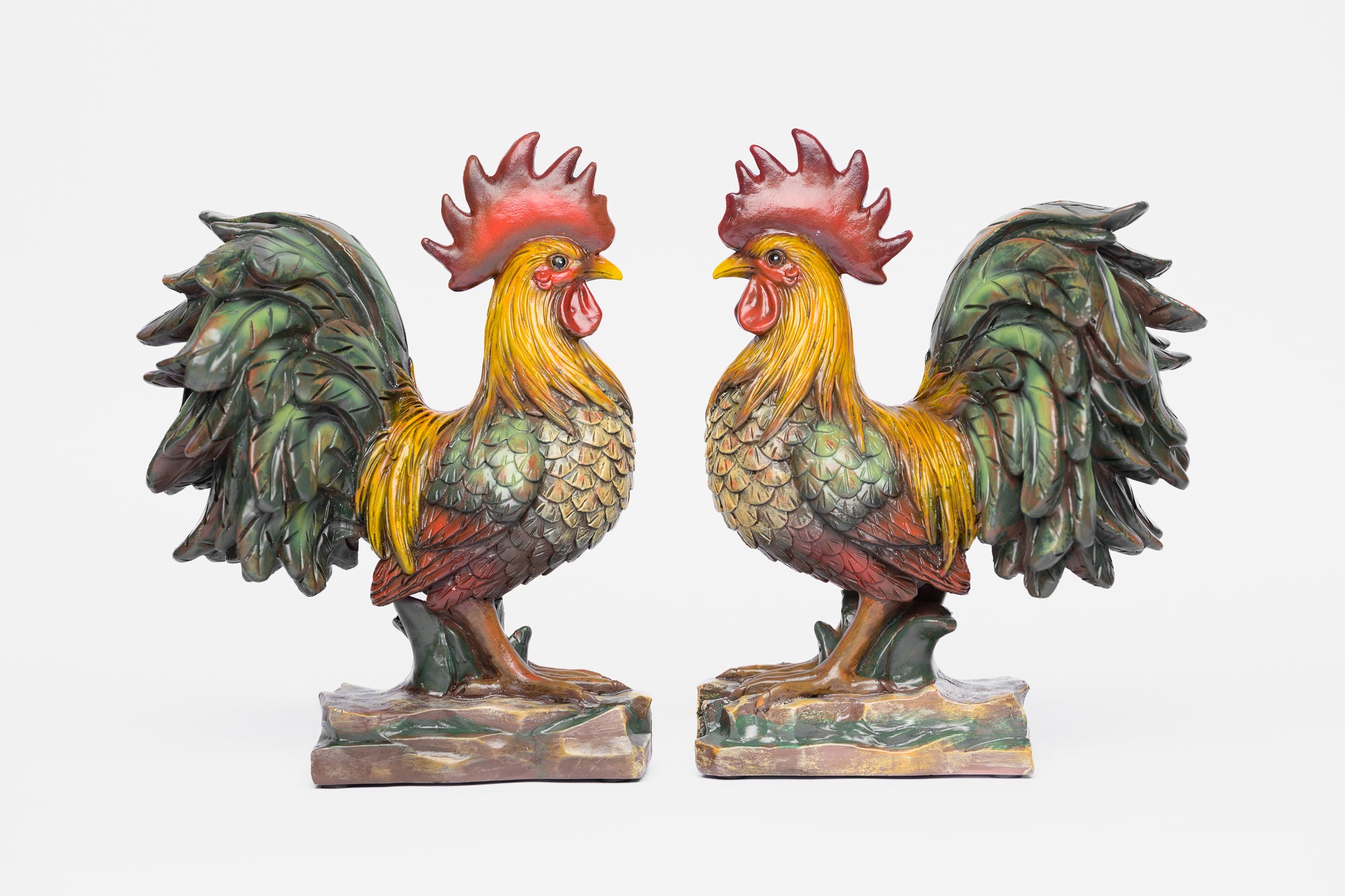 Decorative Roosters/Bookends, Handmade in USA (2pk) – FPSB LLC.